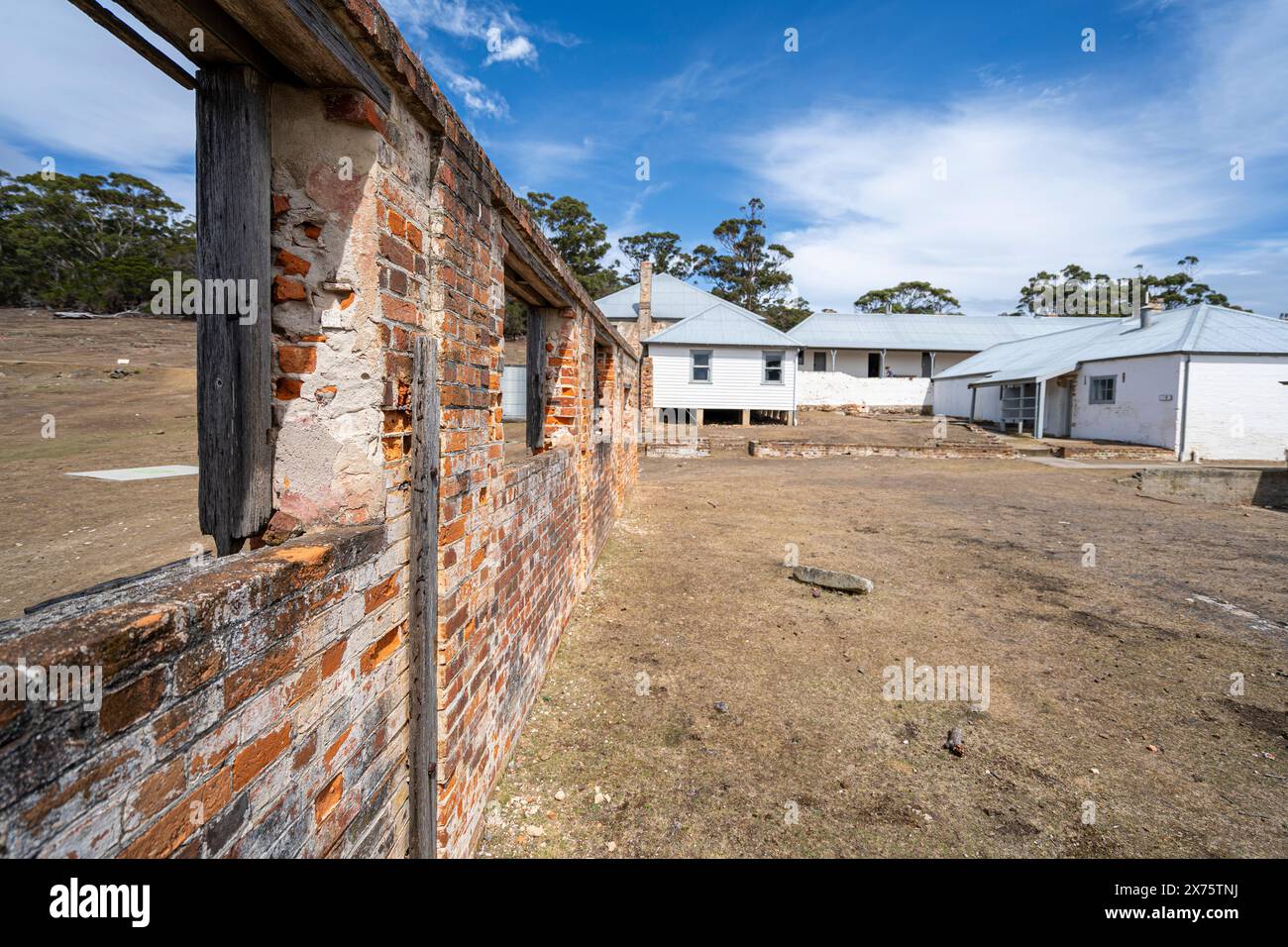 Remains of convict-built brick solitary confinement cells, Darlington ...