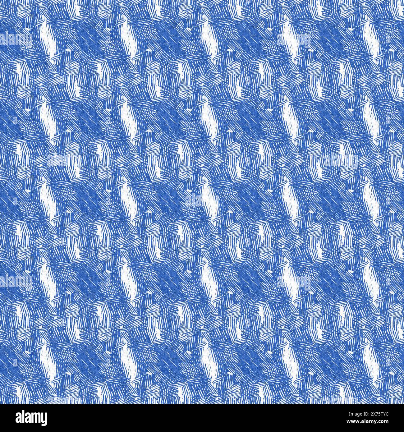 Wavy abstract electric blue weave pattern with broken linear stripe ...