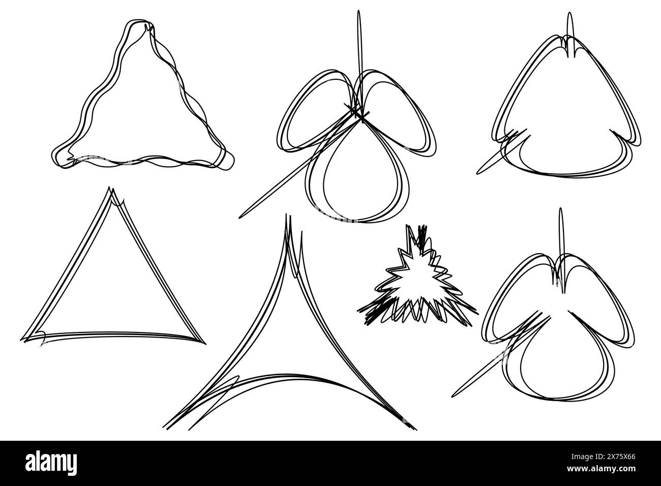 Hand drawn infographic different shapes line art. Doodles for artwork ...