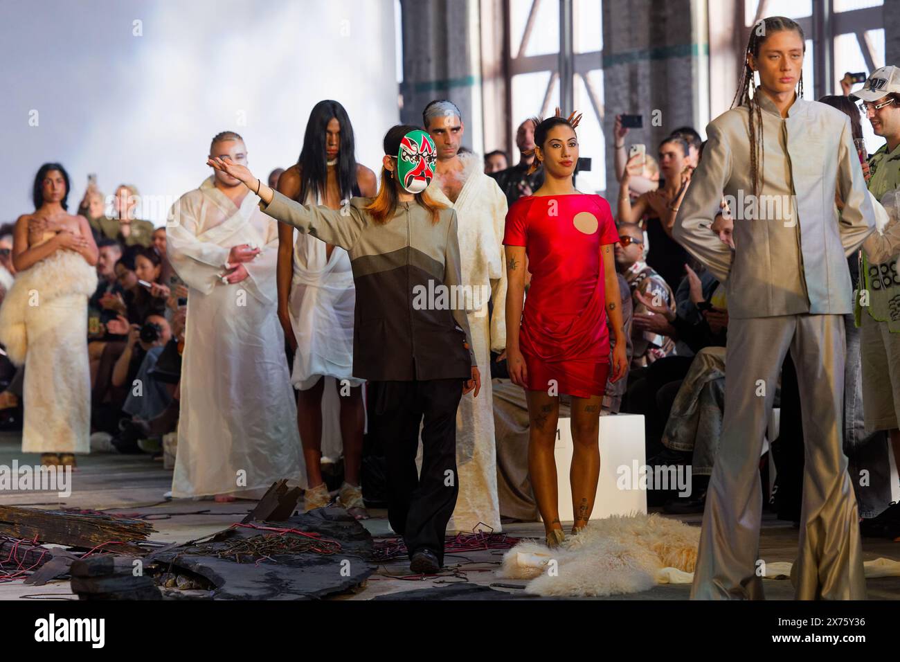 Sydney, Australia. 17th May, 2024. Designer Jackie Wu wearing a mask ...