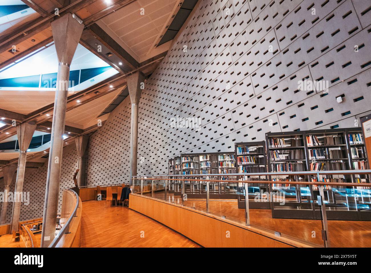 geometric roof patterns in Bibliotheca Alexandrina, a vast library in ...