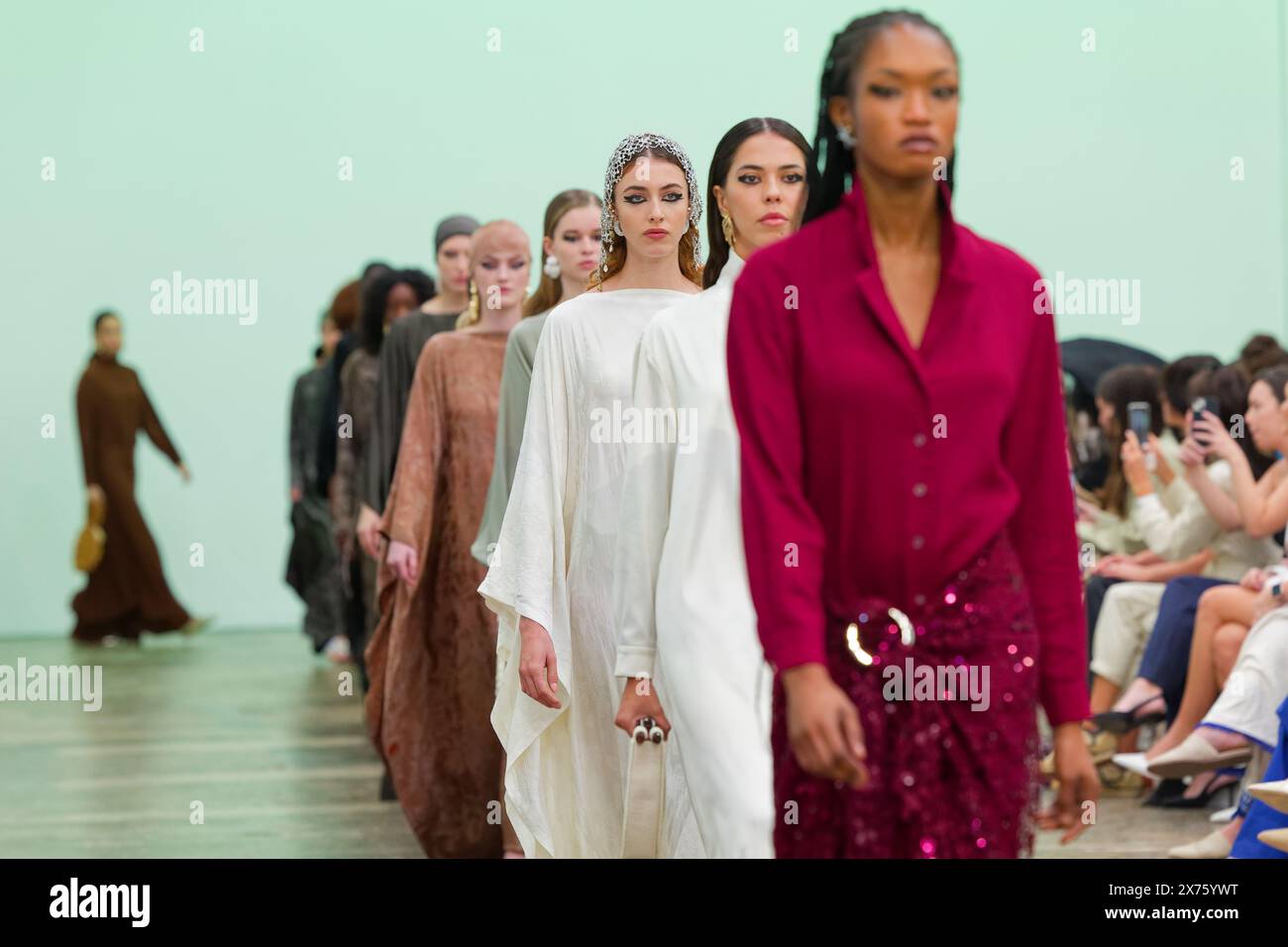 Models walk the runway during the ASIYAM show during Australian Fashion ...