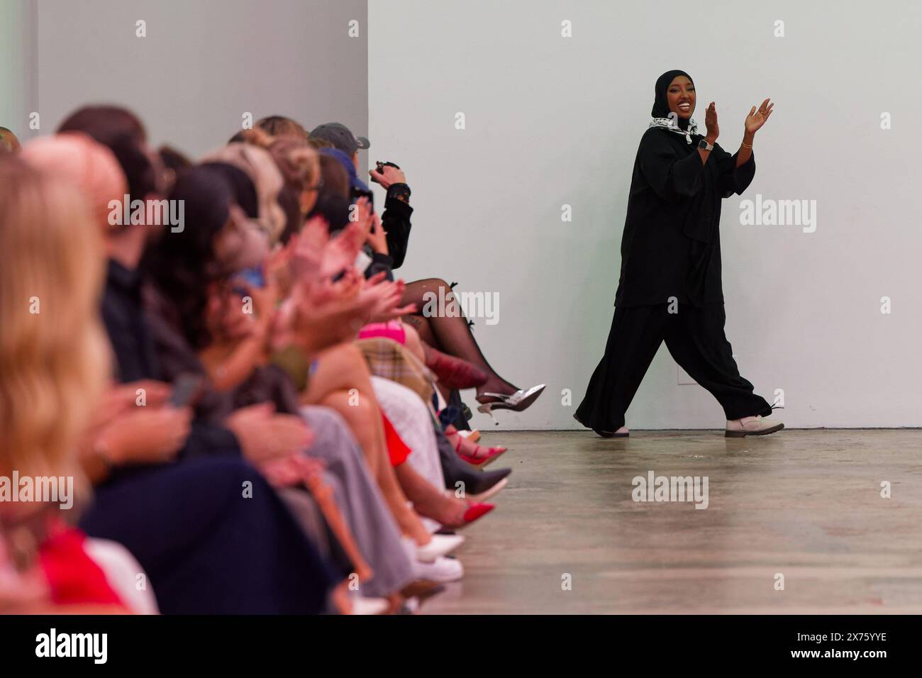 Sydney, Australia. 17th May, 2024. Designer Asia Hassan thanks the ...