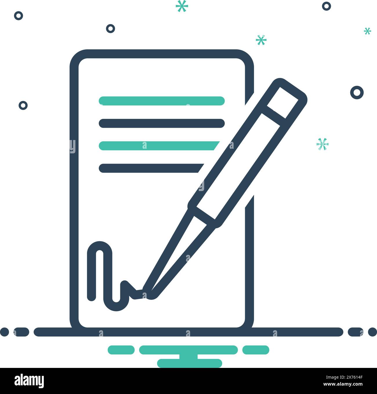 Icon for signing contact ,signature Stock Vector Image & Art - Alamy