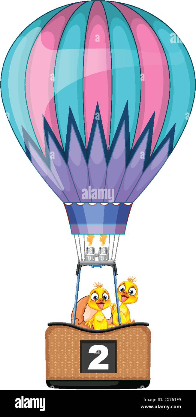 Two birds enjoying a scenic balloon ride Stock Vector Image & Art - Alamy