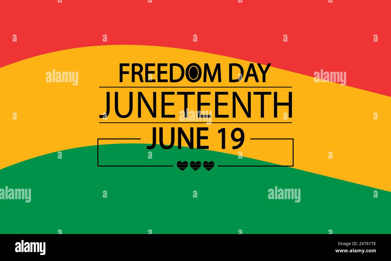 Juneteenth text vector illustration poster hi-res stock photography and images - Alamy