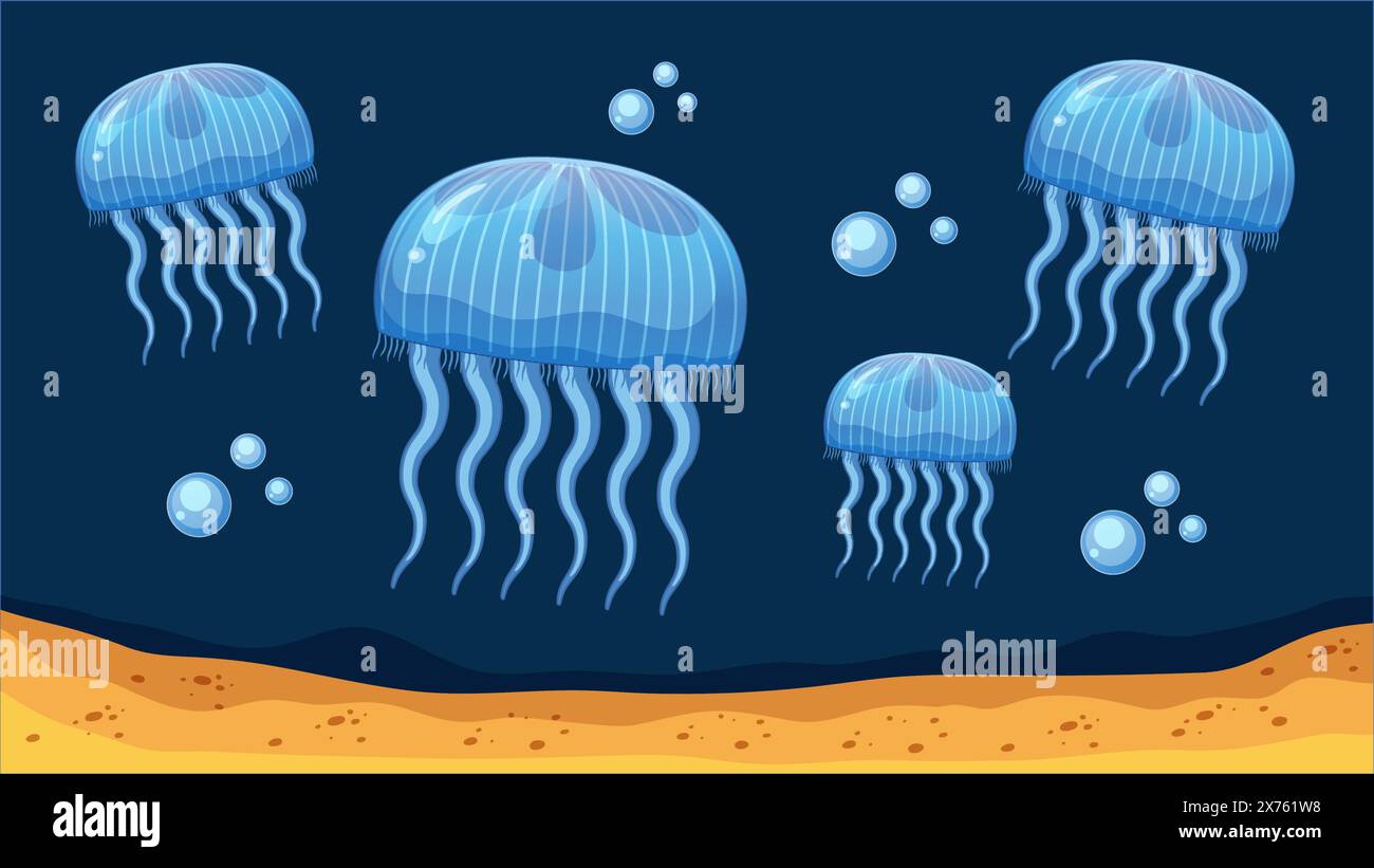 Ocean floor scene Stock Vector Images - Alamy