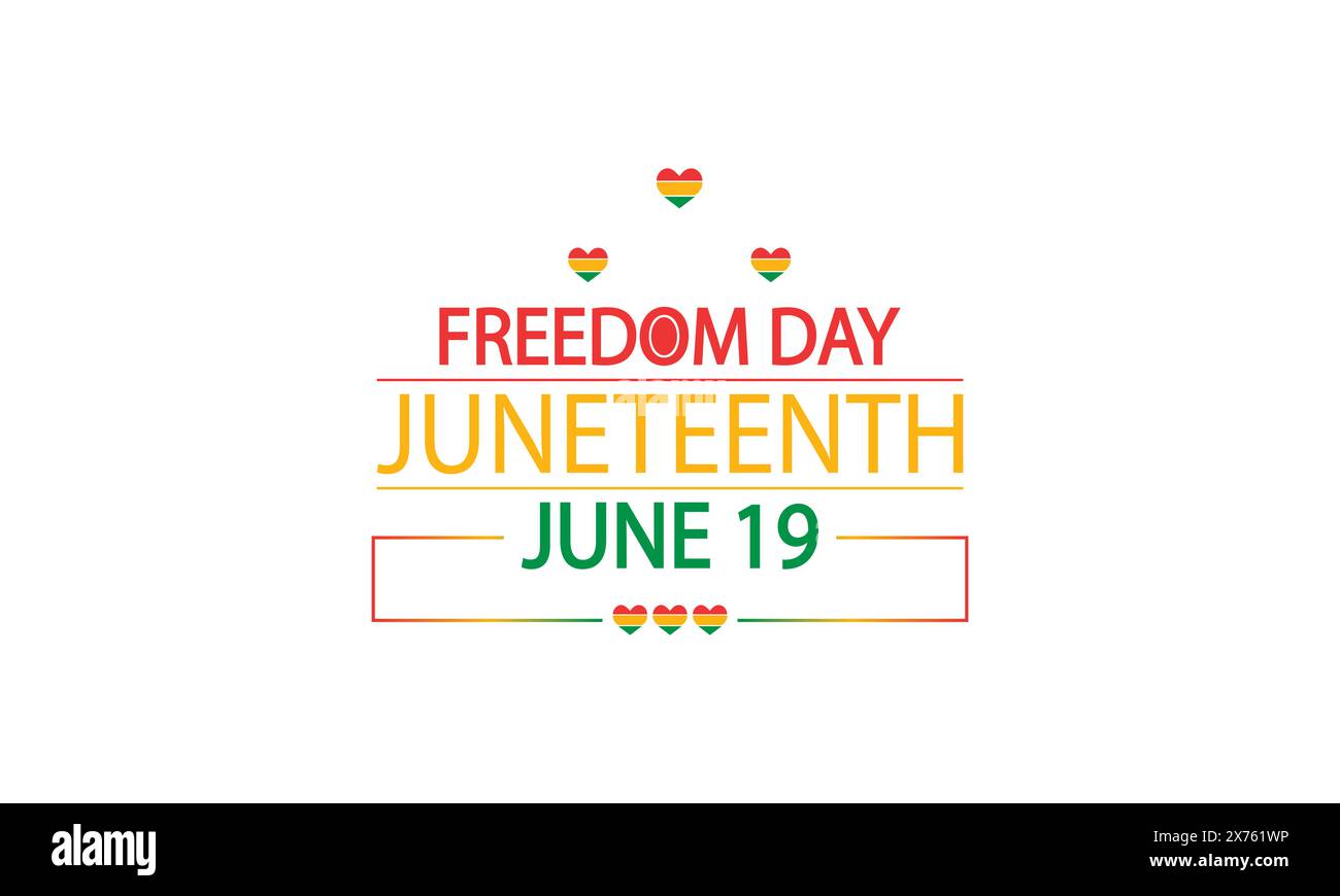 Celebrating Juneteenth with Text Illustration of Freedom Stock Vector ...