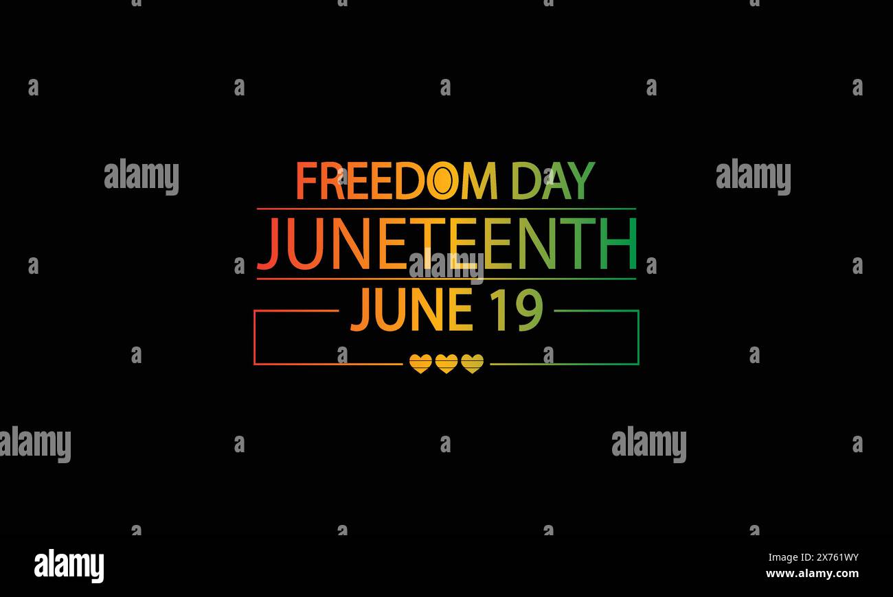 Celebrating Juneteenth with Text Illustration of Freedom Stock Vector ...