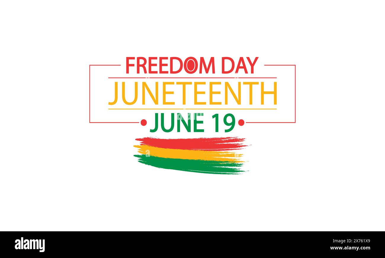 Celebrating Juneteenth with Text Illustration of Freedom Stock Vector ...