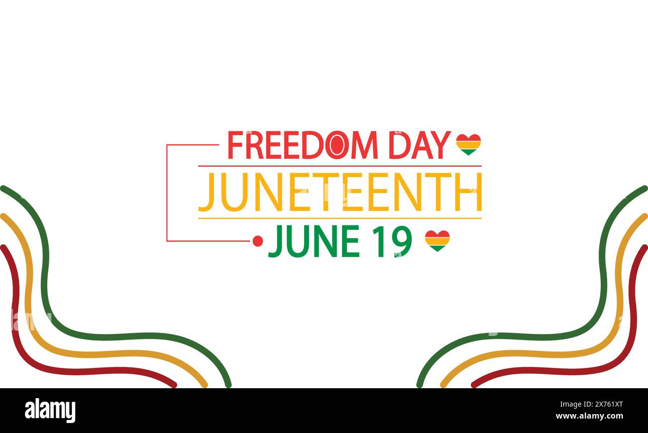 Celebrating Juneteenth with Text Illustration of Freedom Stock Vector ...