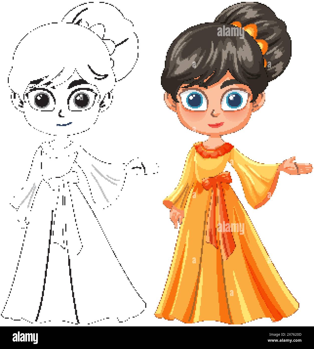 Child in yellow dress Cut Out Stock Images & Pictures - Alamy