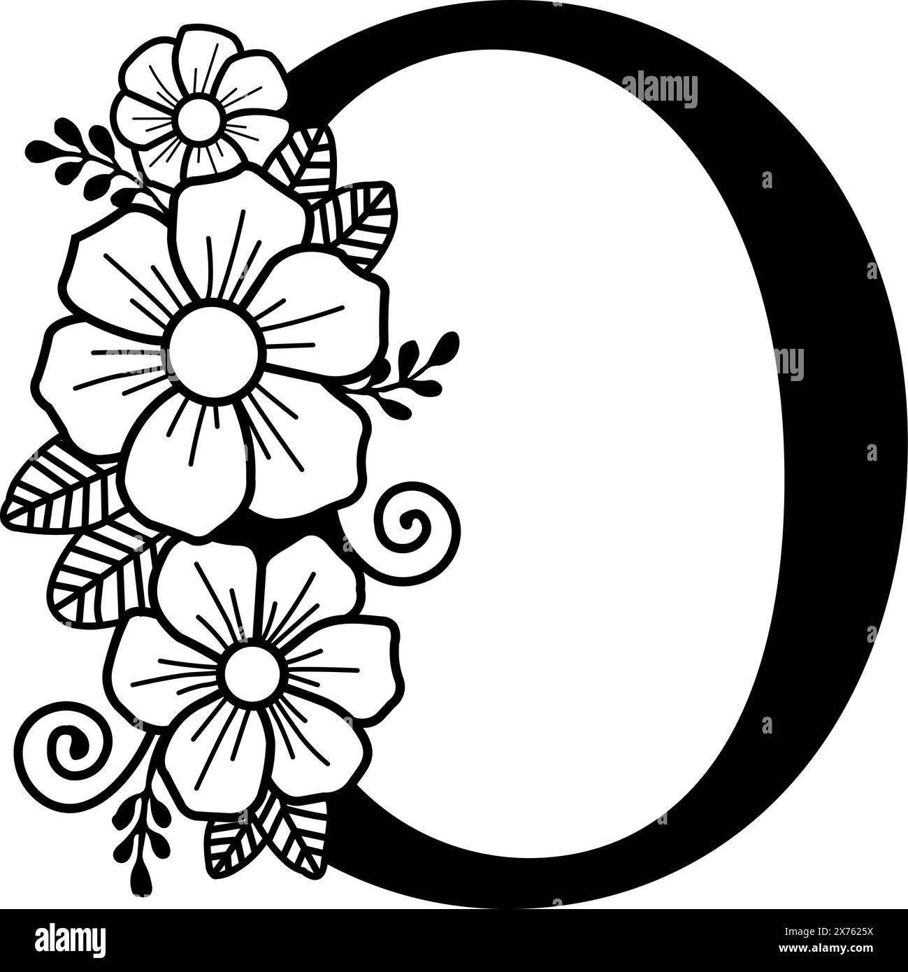 Botanical alphabet Black and White Stock Photos & Images - Alamy