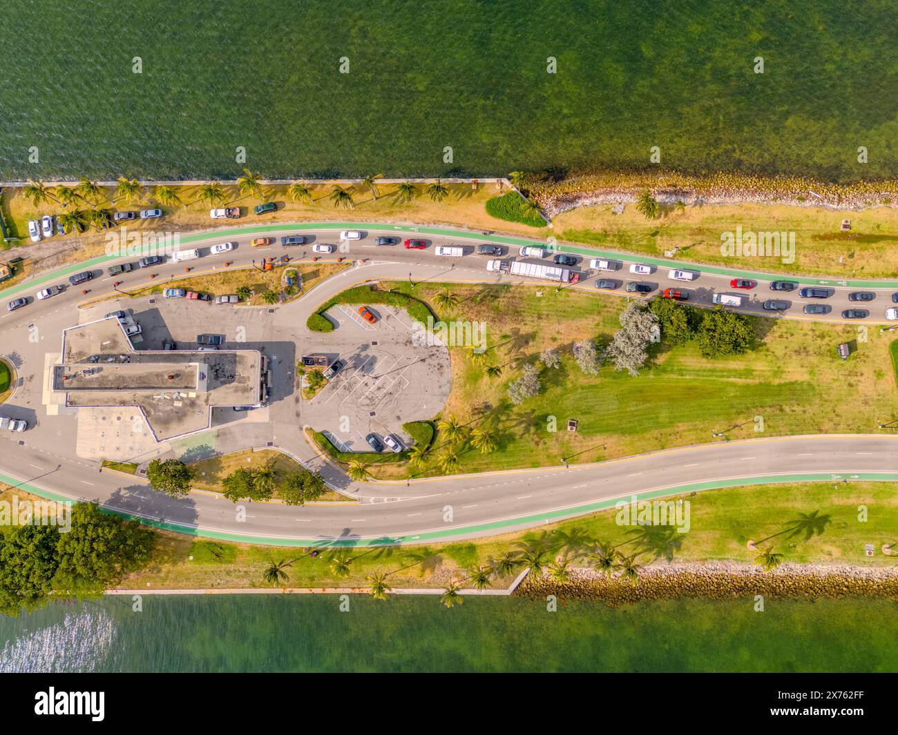 Aerial broad causeway miami beach hi-res stock photography and images ...
