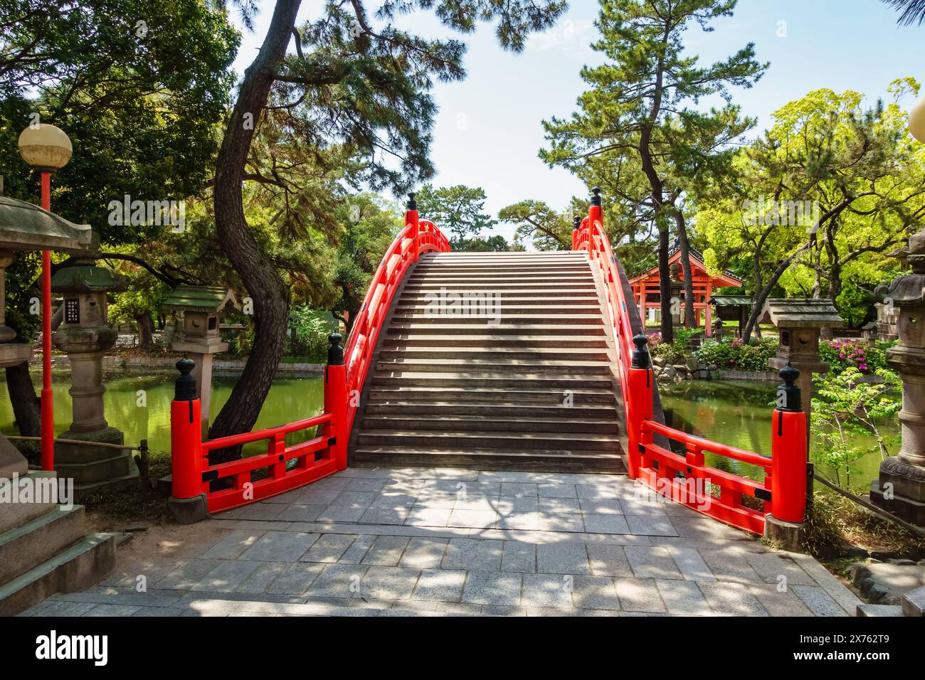 Bridge crossing the lake of the sacred religious precinct of the ...