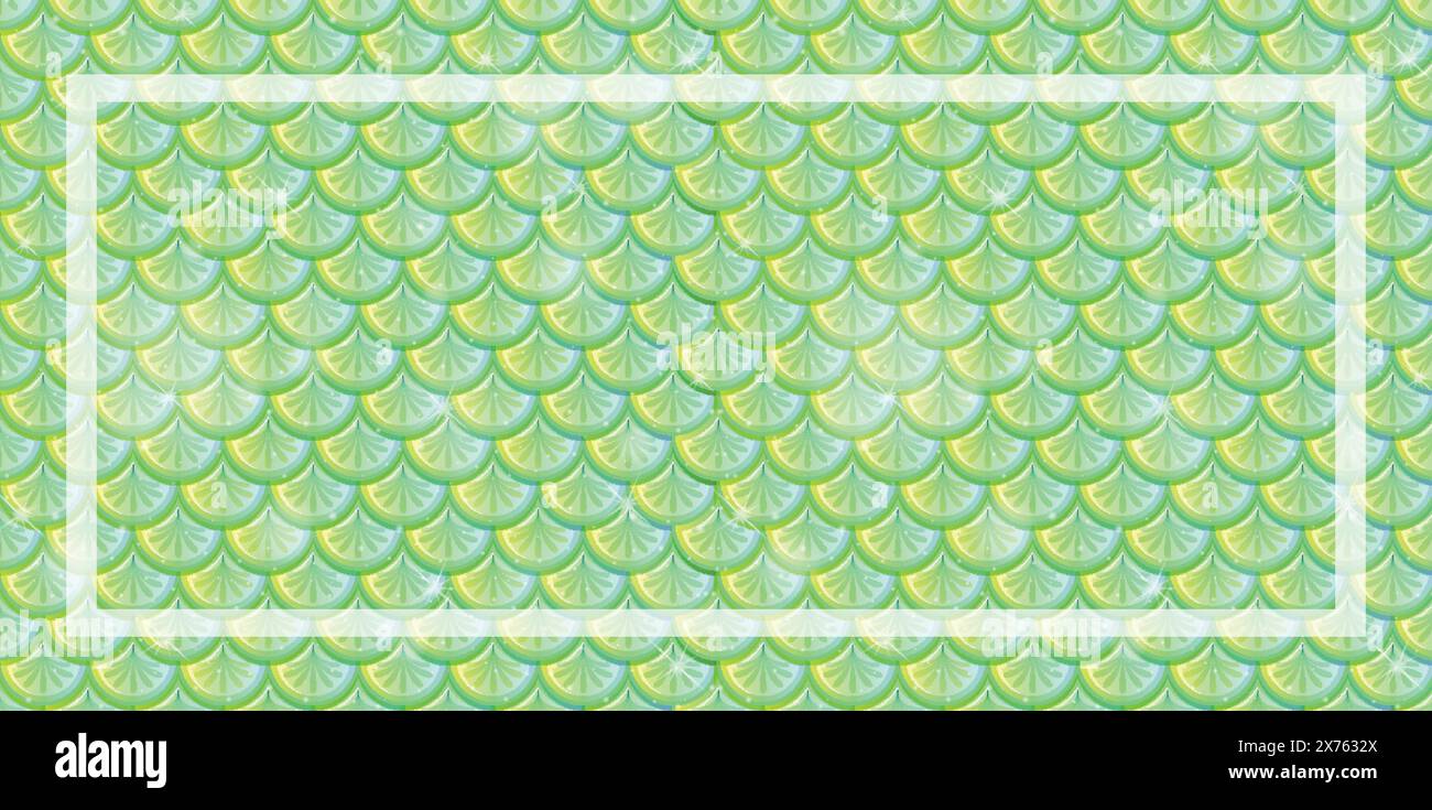 Seamless scale pattern with decorative border design Stock Vector Image ...