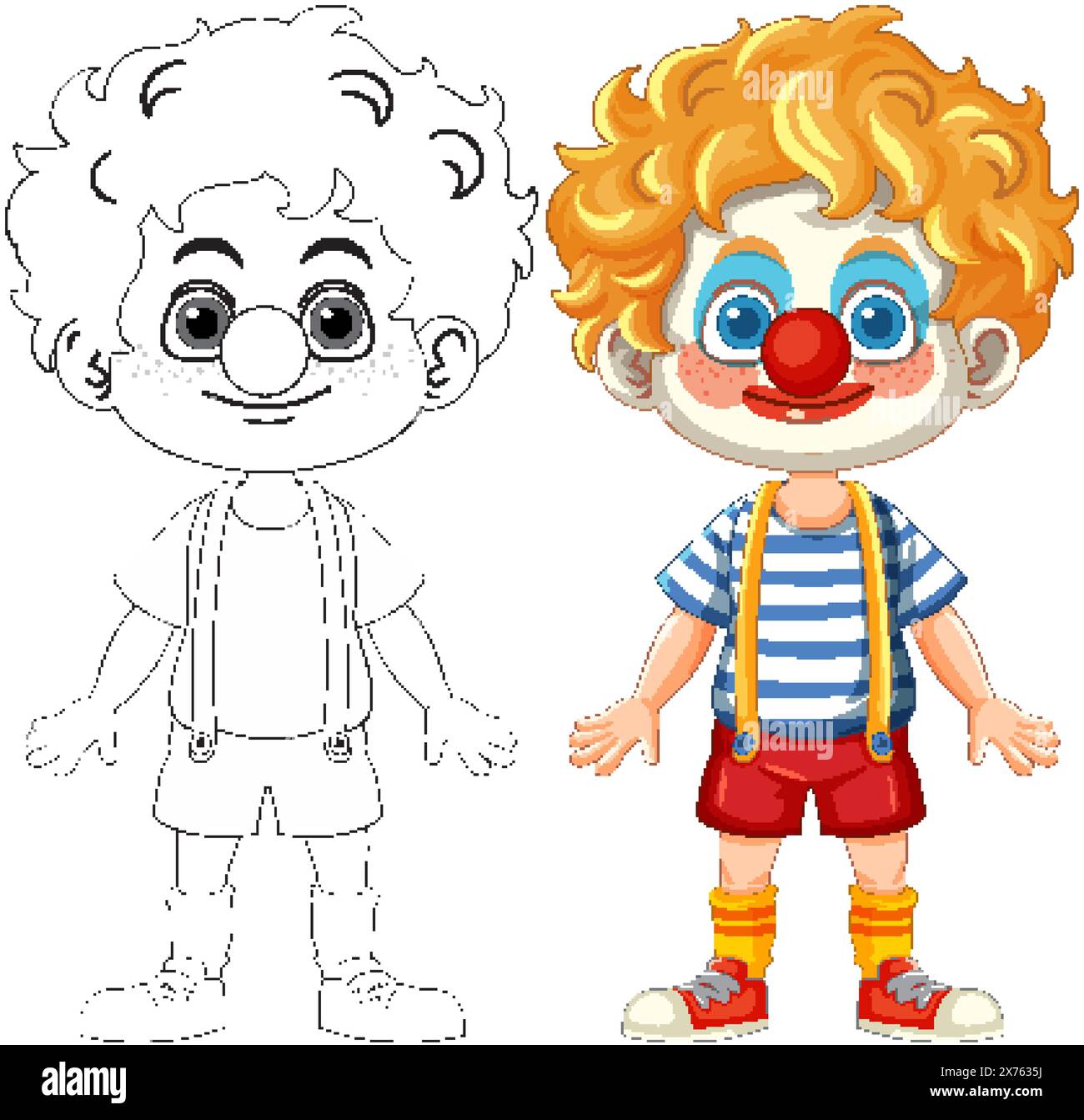 A cheerful clown with vibrant colors Stock Vector Image & Art - Alamy