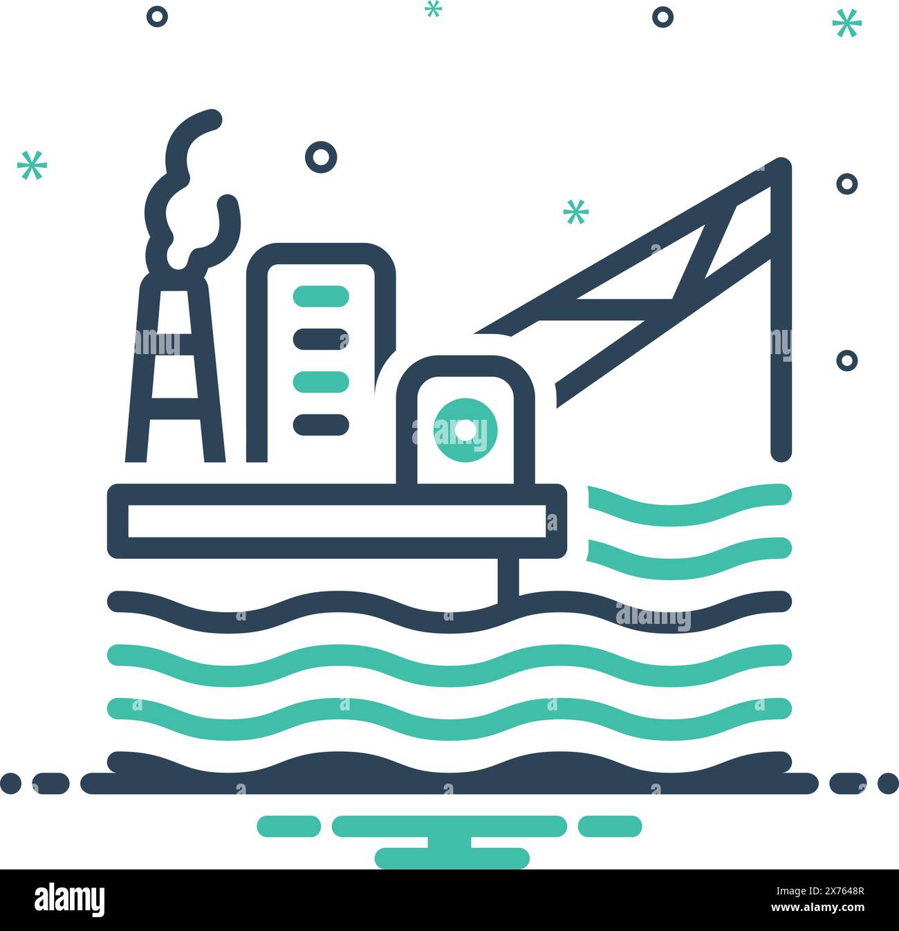 Icon for oil platform, offshore Stock Vector Image & Art - Alamy