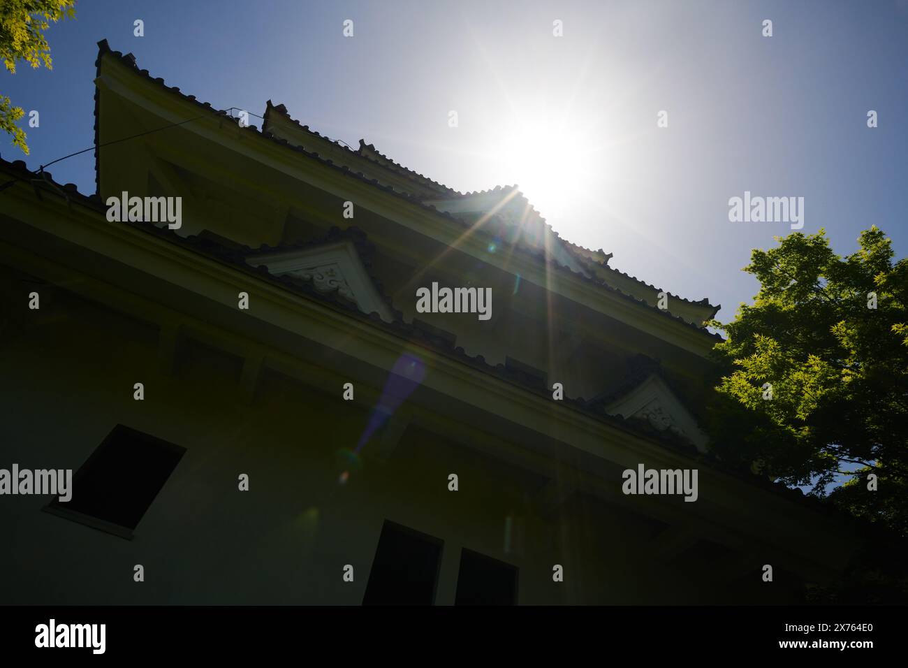 The amazing Gifu Castle is situated on top of a mountain near the ...