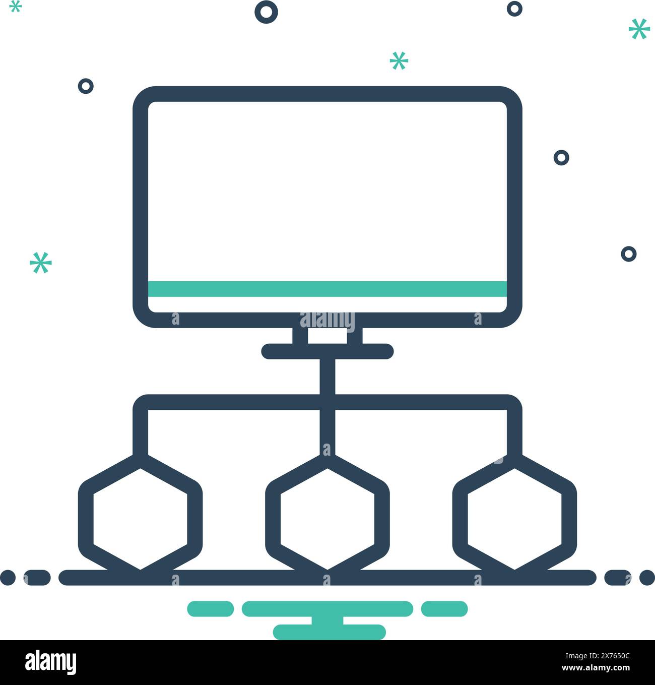 Icon for connecte data flow chart,process Stock Vector Image & Art - Alamy