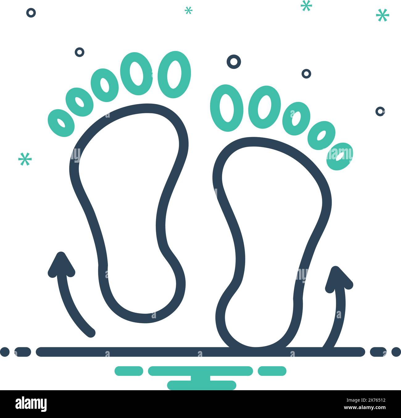 Icon for footprints direction sketch,footprints Stock Vector Image ...