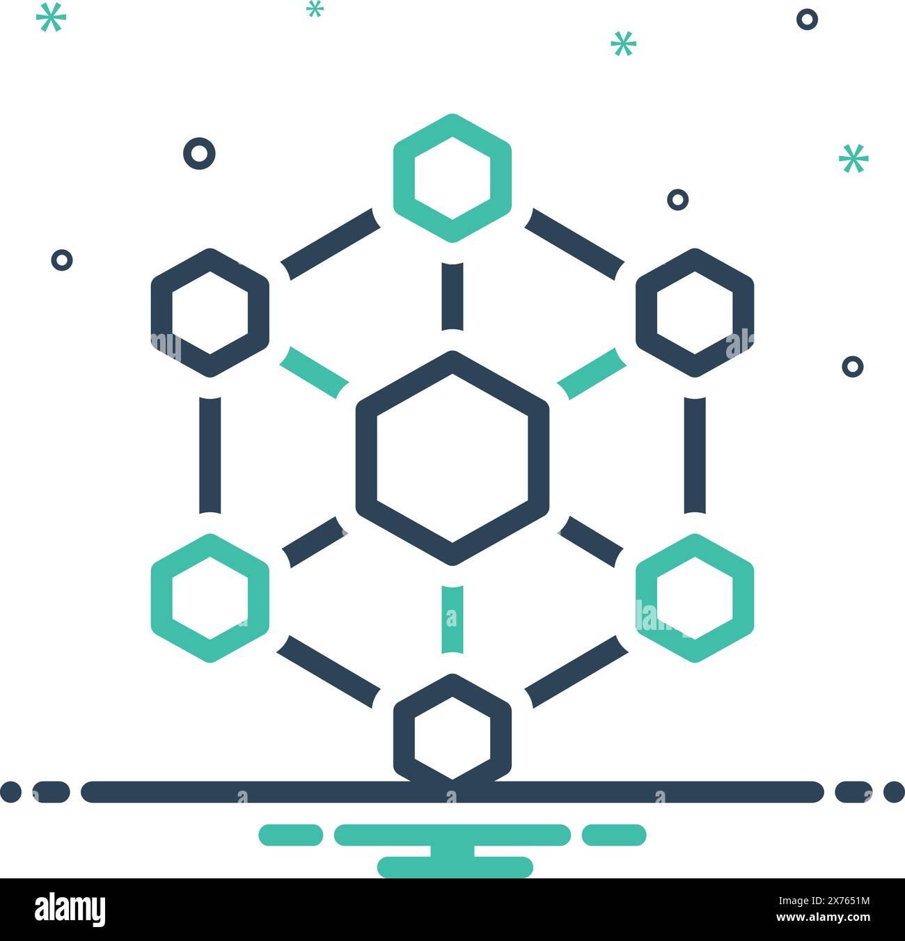 Icon for hexagonal interconnections,interconnectivity Stock Vector ...