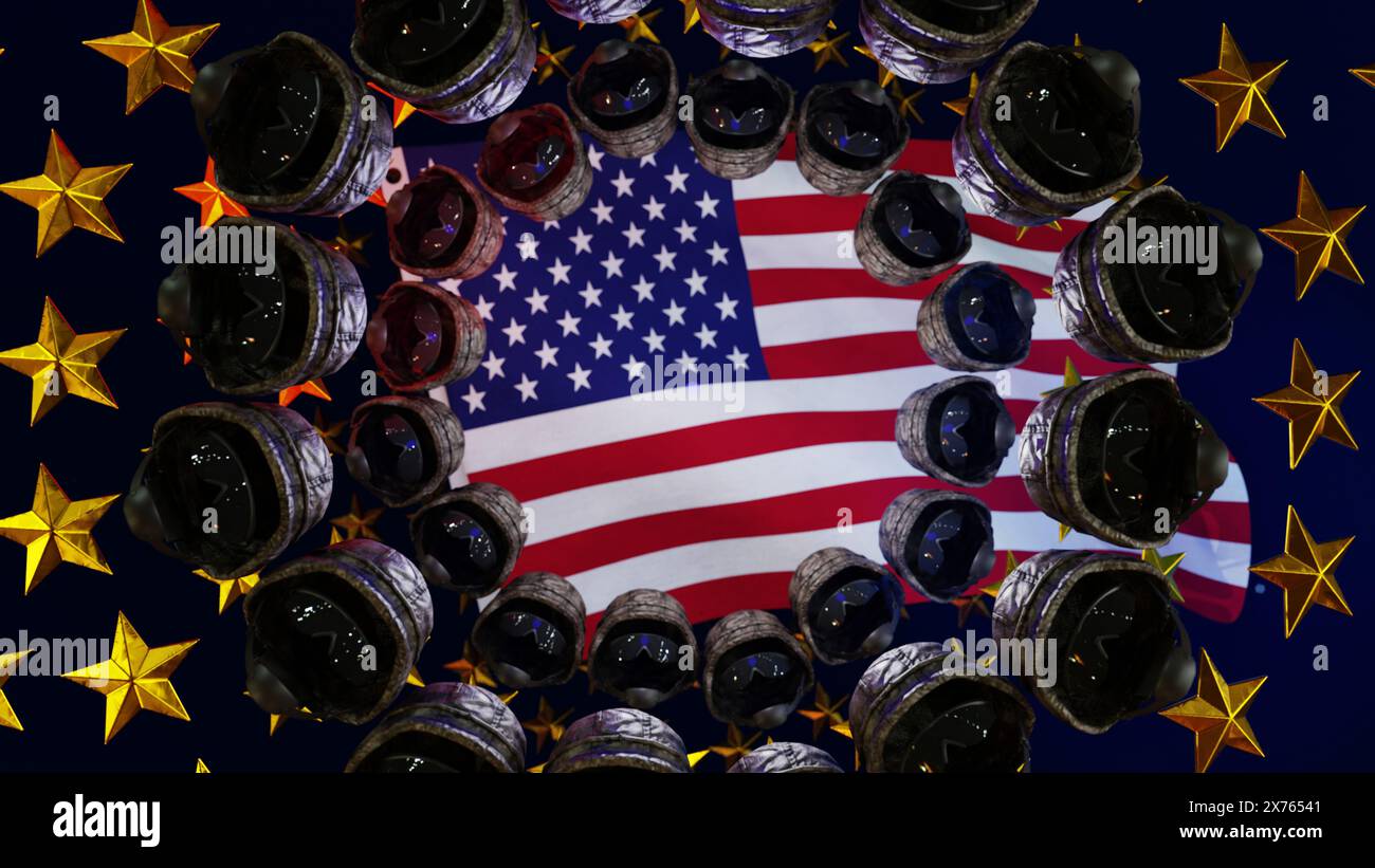 3D illustration Background for documentary films and cinematic in war ...