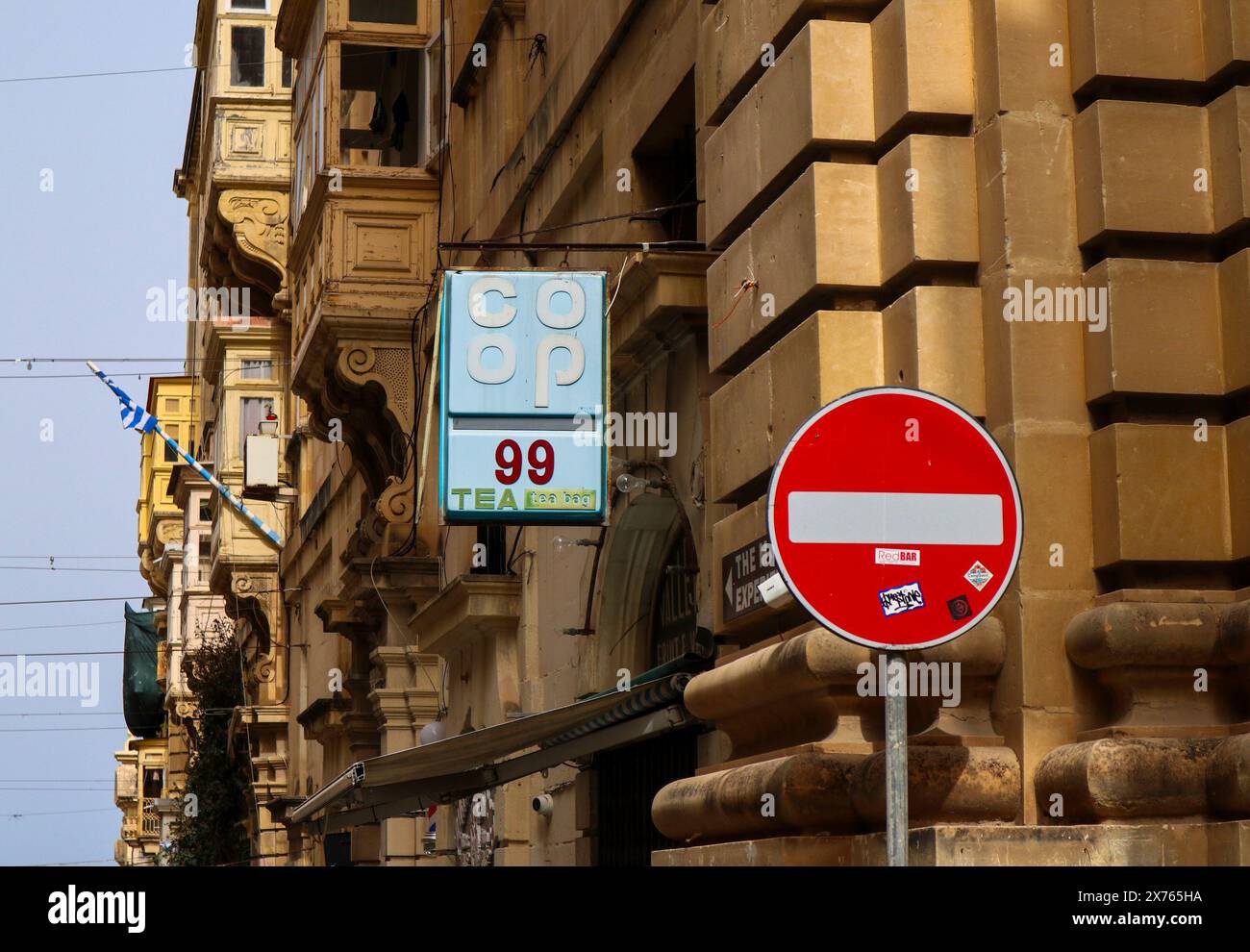 Malta valletta street sign hi-res stock photography and images - Alamy