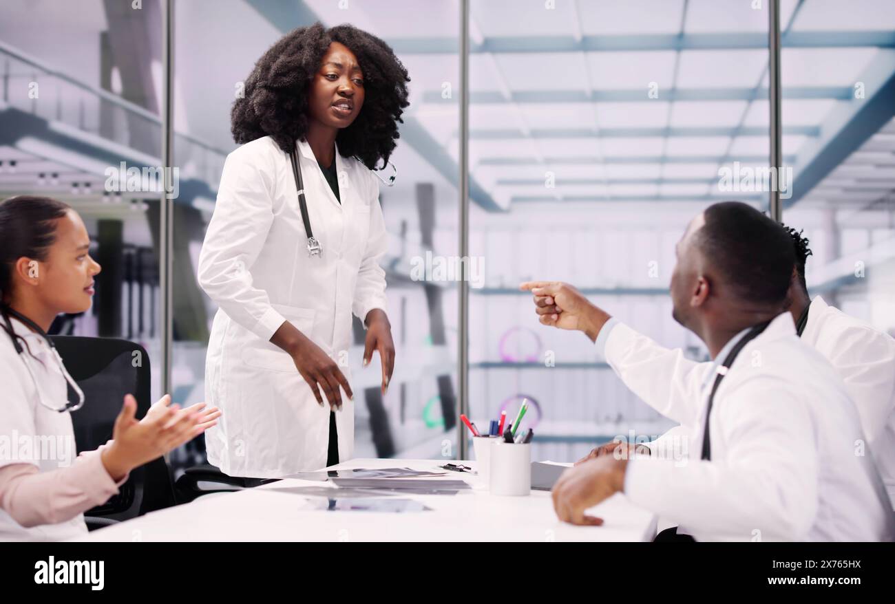 Doctor Hospital Conflict Argument. Team At Workplace Stock Photo - Alamy