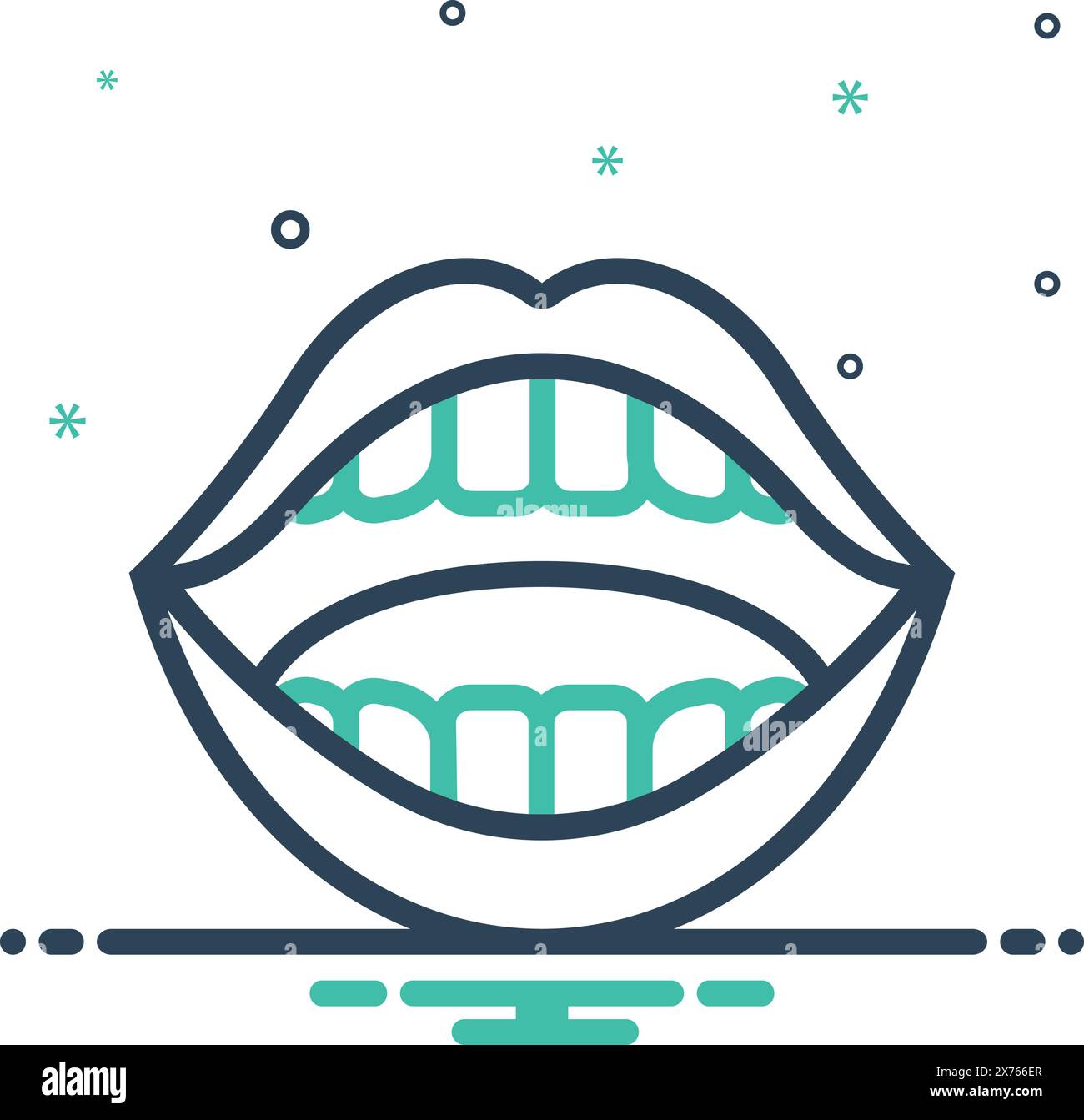 Teeth mouth engraving Stock Vector Images - Alamy