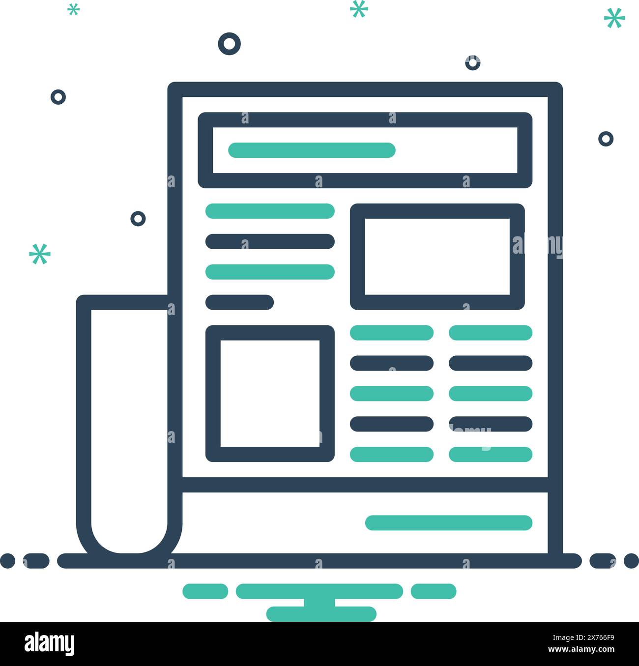 Icon for newspaper ads ,newspaper Stock Vector Image & Art - Alamy