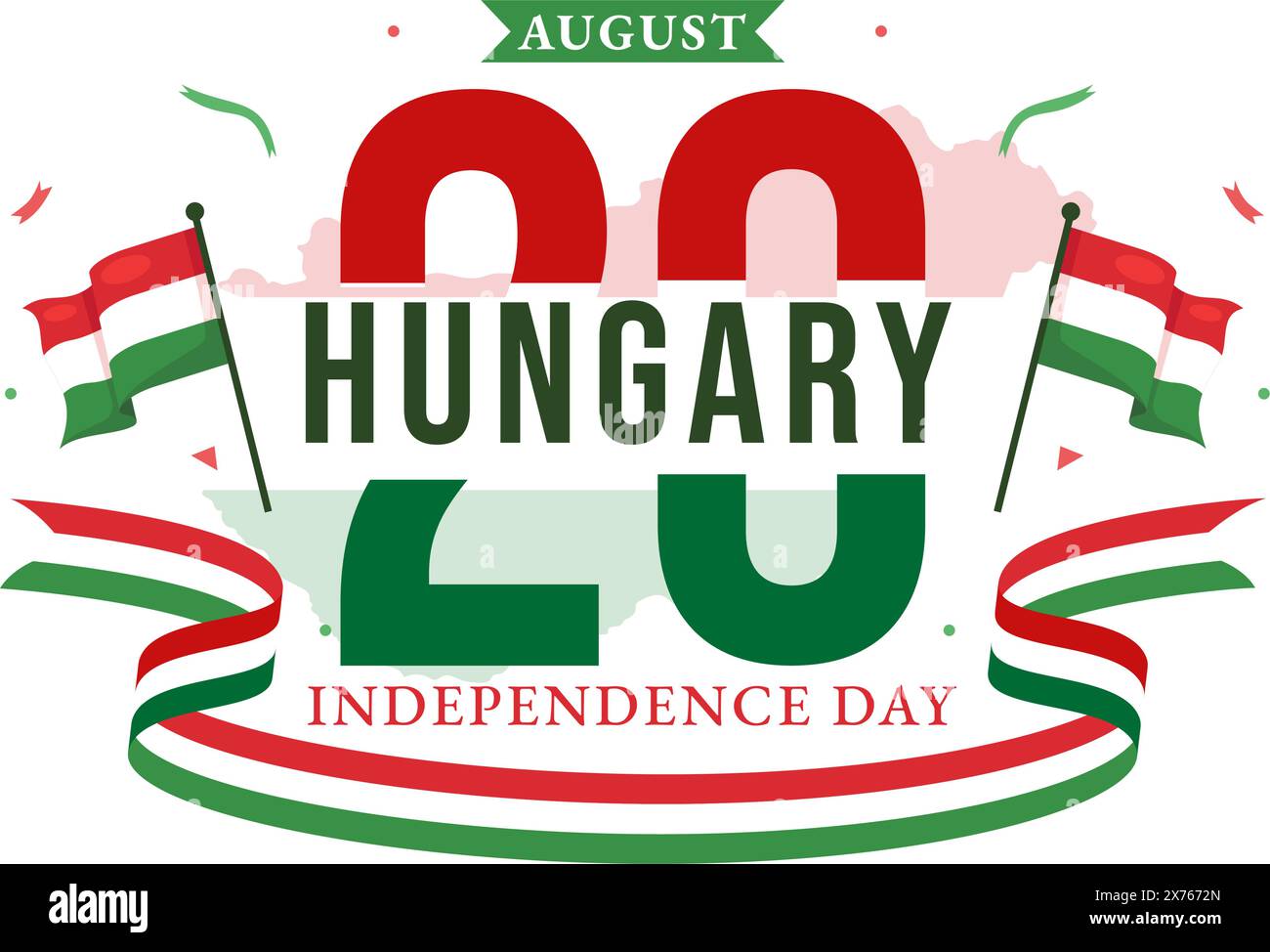 Happy Hungary Independence Day Vector Illustration featuring the ...