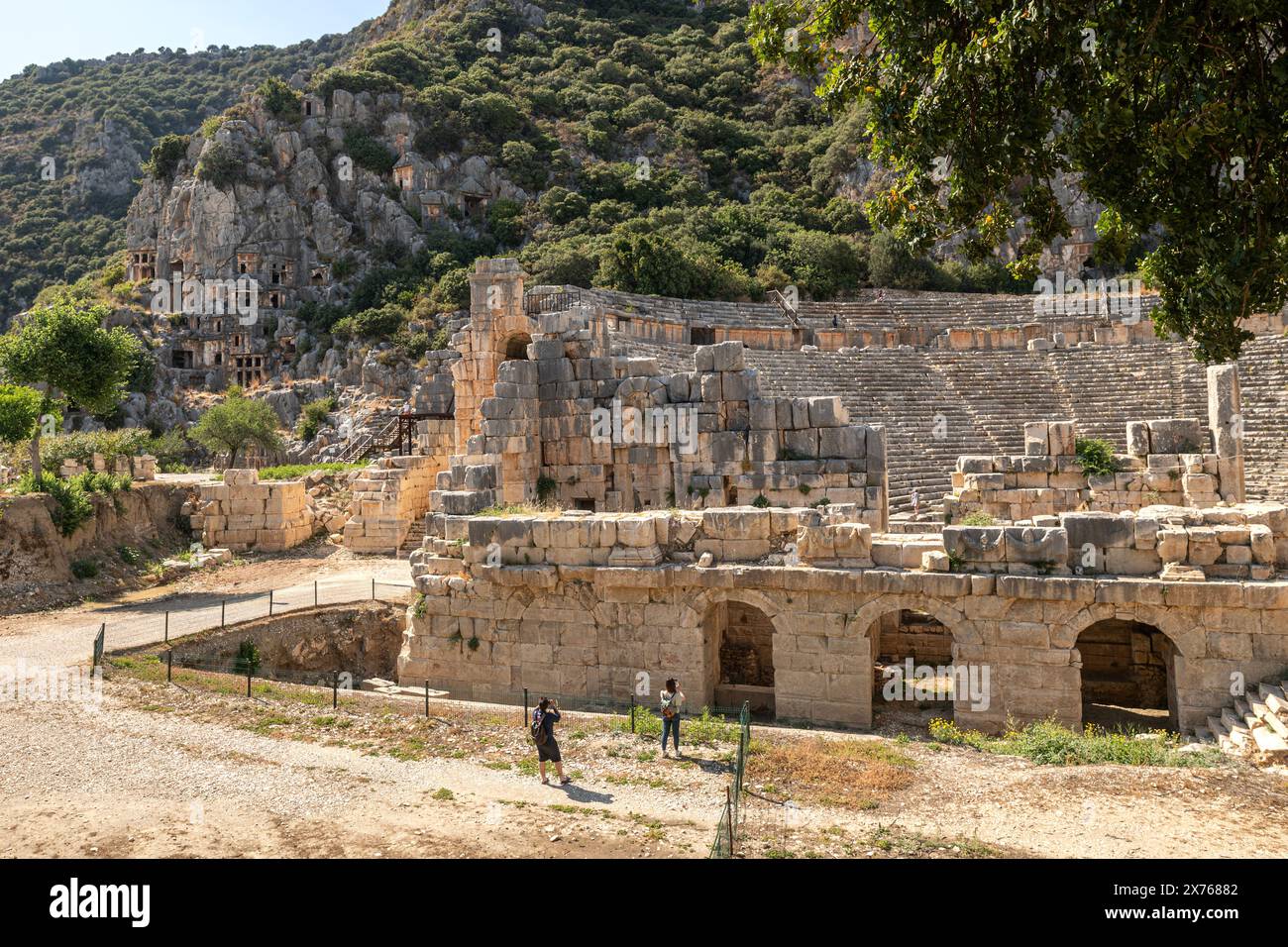 Myra Ancient City is especially famous for its Lycian Period rock tombs ...