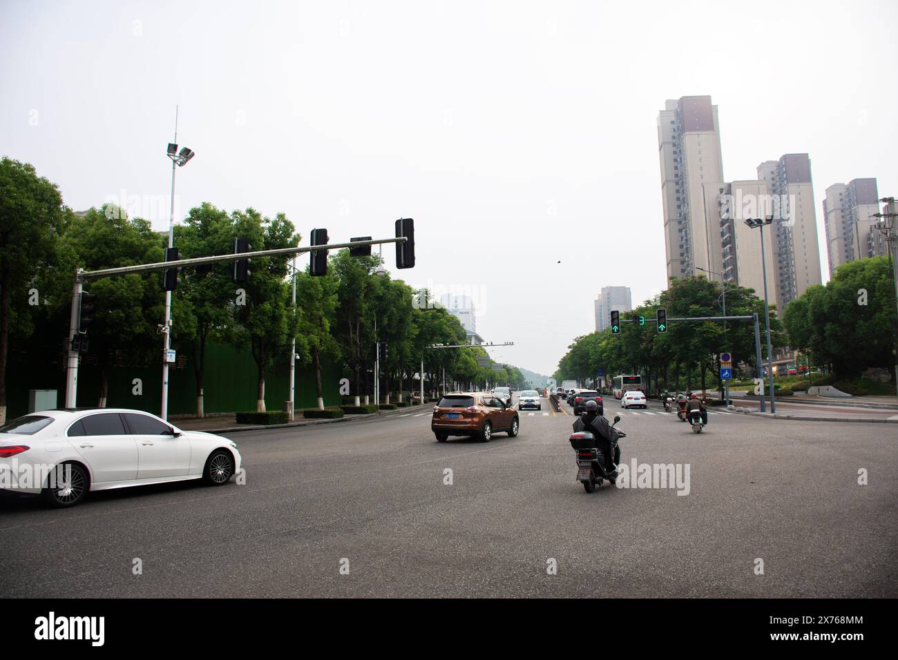 View landscape cityscape buildings house home of Yichang city and life ...