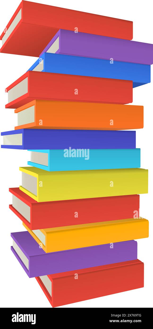 Stack Pile of Books Illustration Stock Vector Image & Art - Alamy