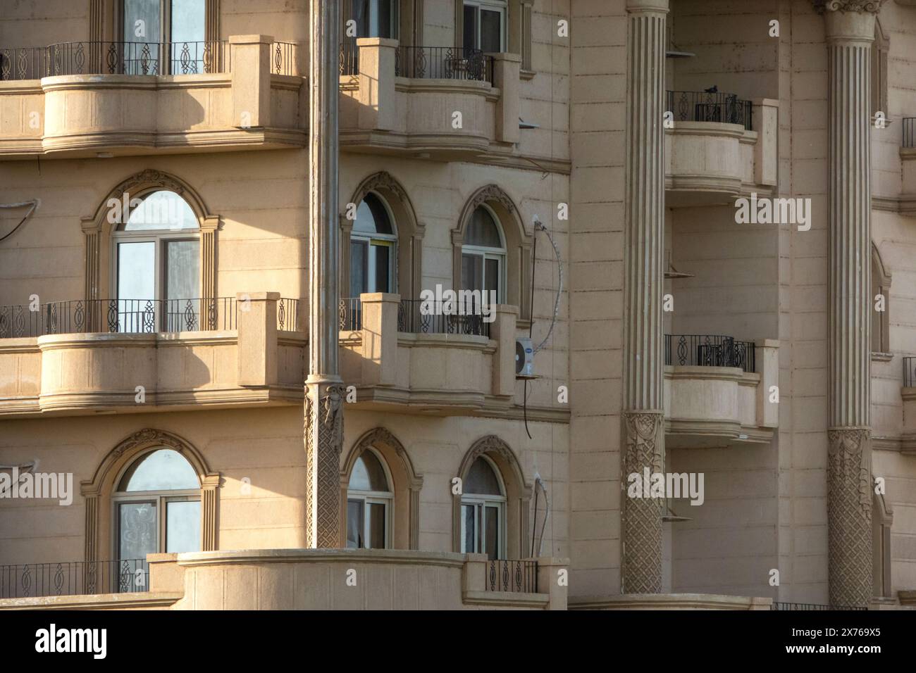 Modern properties on Section of Nile river bank, Egypt Stock Photo - Alamy