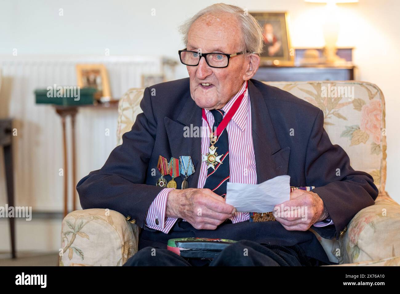 Vice Admiral Sir Thomas Baird, from Symington in Ayrshire, holding a ...