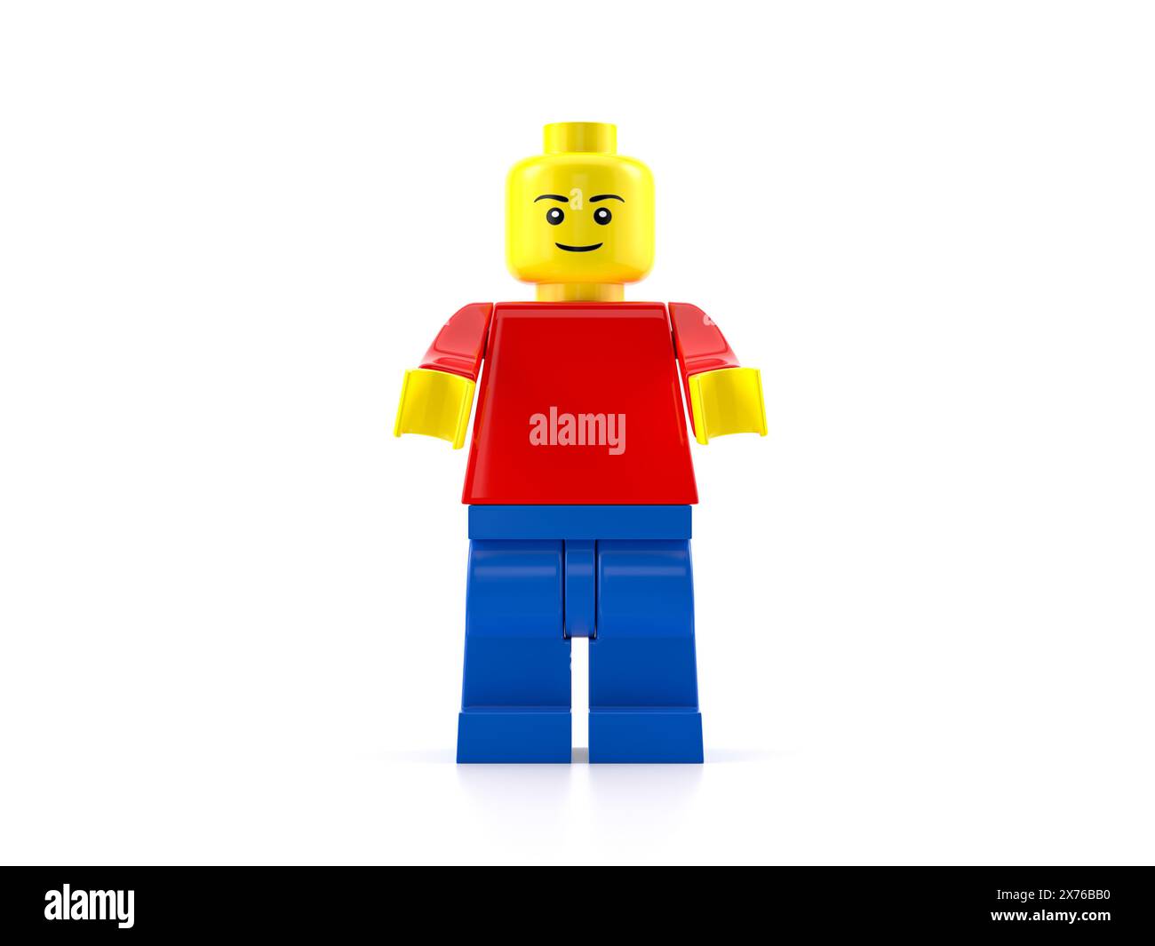 Toy minifigure on a white background. 3d illustration Stock Photo - Alamy