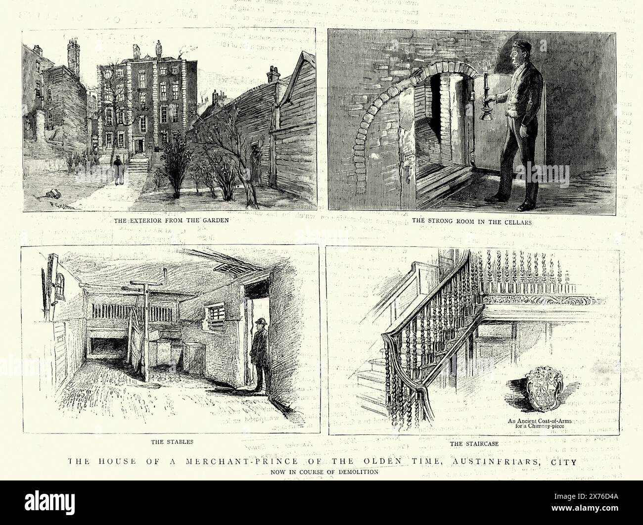 House of a London Merchant Prince, Austinfriars, City, 1880s, 19th ...