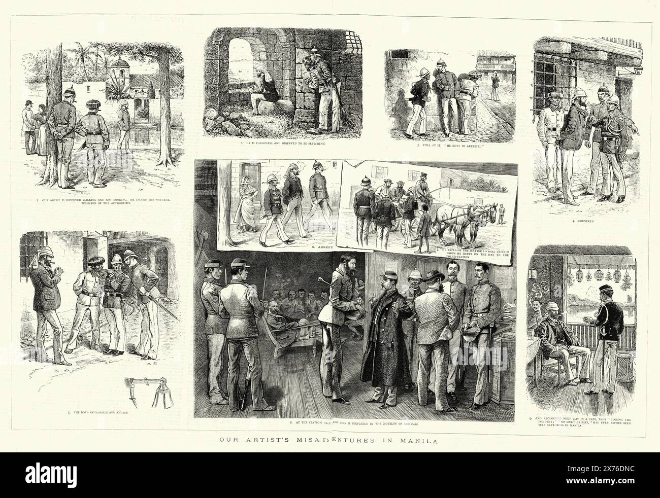 Misadventures in Manila, Philippines in colonial times, Artist followed ...