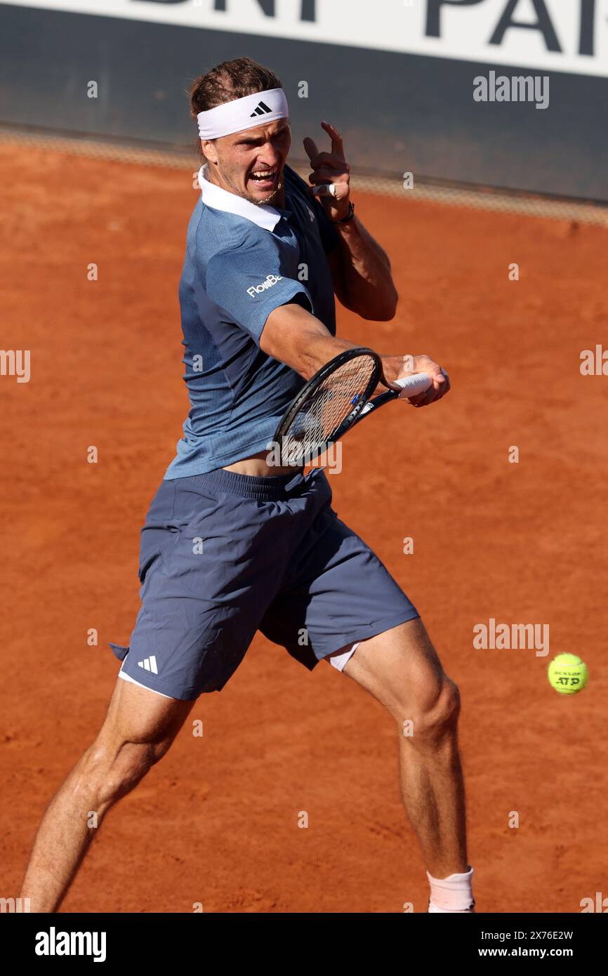 Rome, Italy 17.05.2024: Alejandro Tabilo CHILE vs Alexander Zverev ...