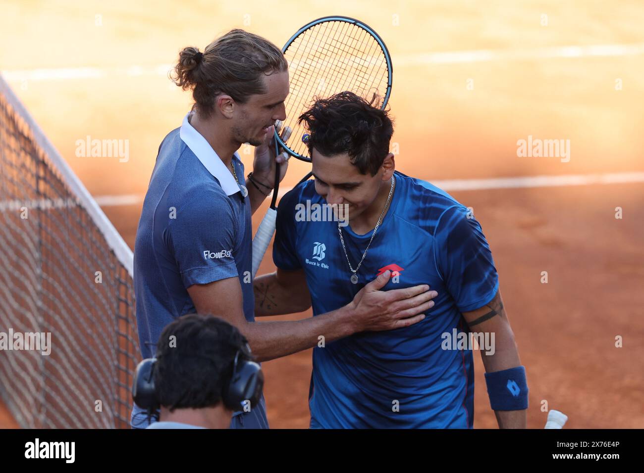 Rome, Italy 17.05.2024: Alejandro Tabilo CHILE vs Alexander Zverev GERMANY during Internazionali ...