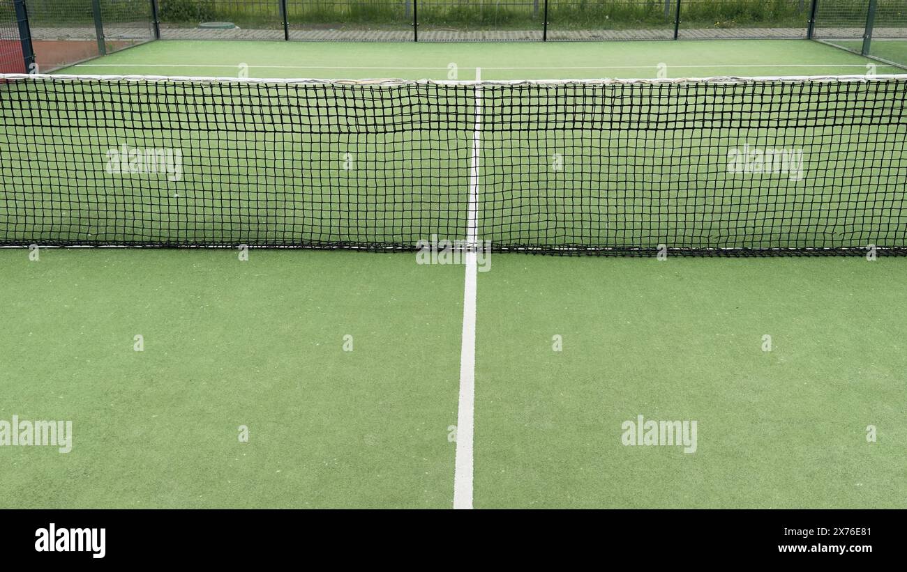 tennis padel court grass turf Stock Photo - Alamy