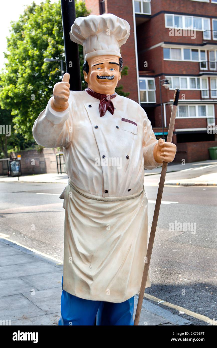 A mannequin of a chef in a London Street Stock Photo - Alamy