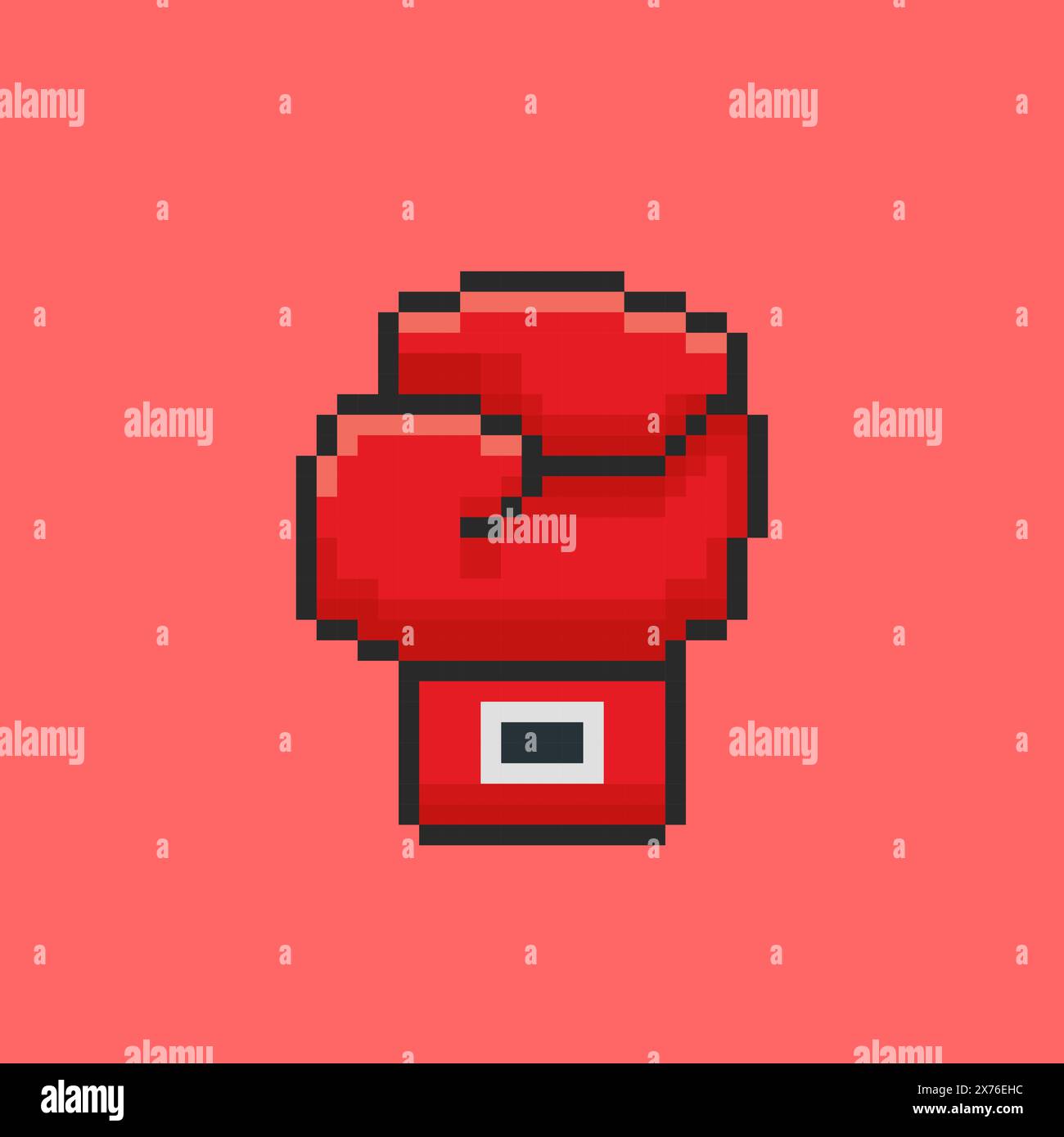 Vector Illustration of Boxing Gloves with Pixel Art Design, perfect for ...