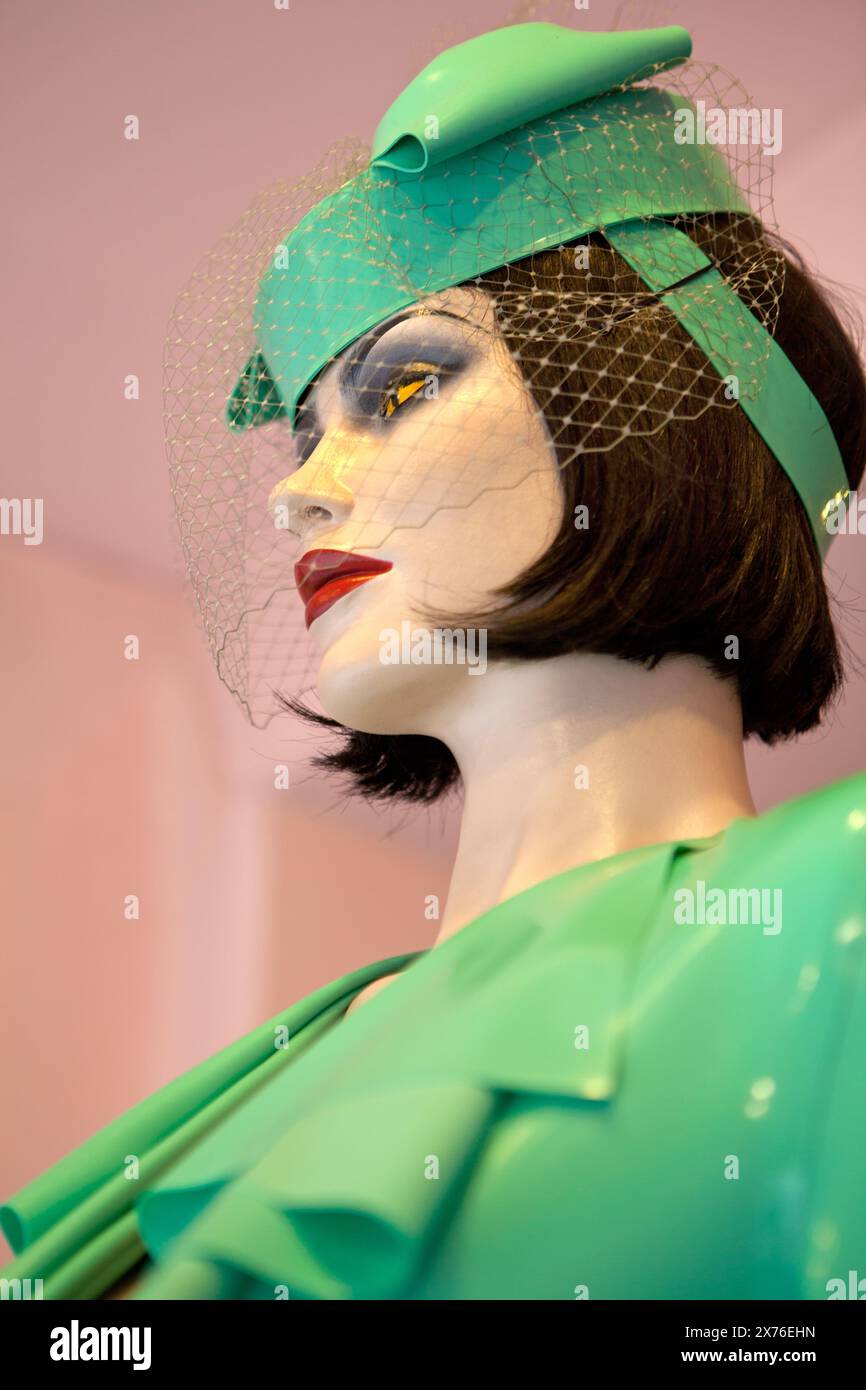 Female mannequin model in green hi-res stock photography and images - Alamy