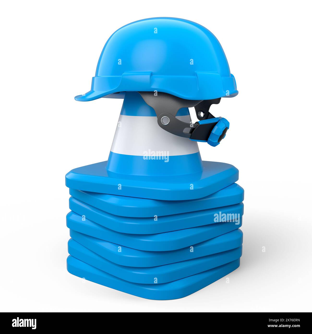 Traffic cones on asphalt Cut Out Stock Images & Pictures - Alamy