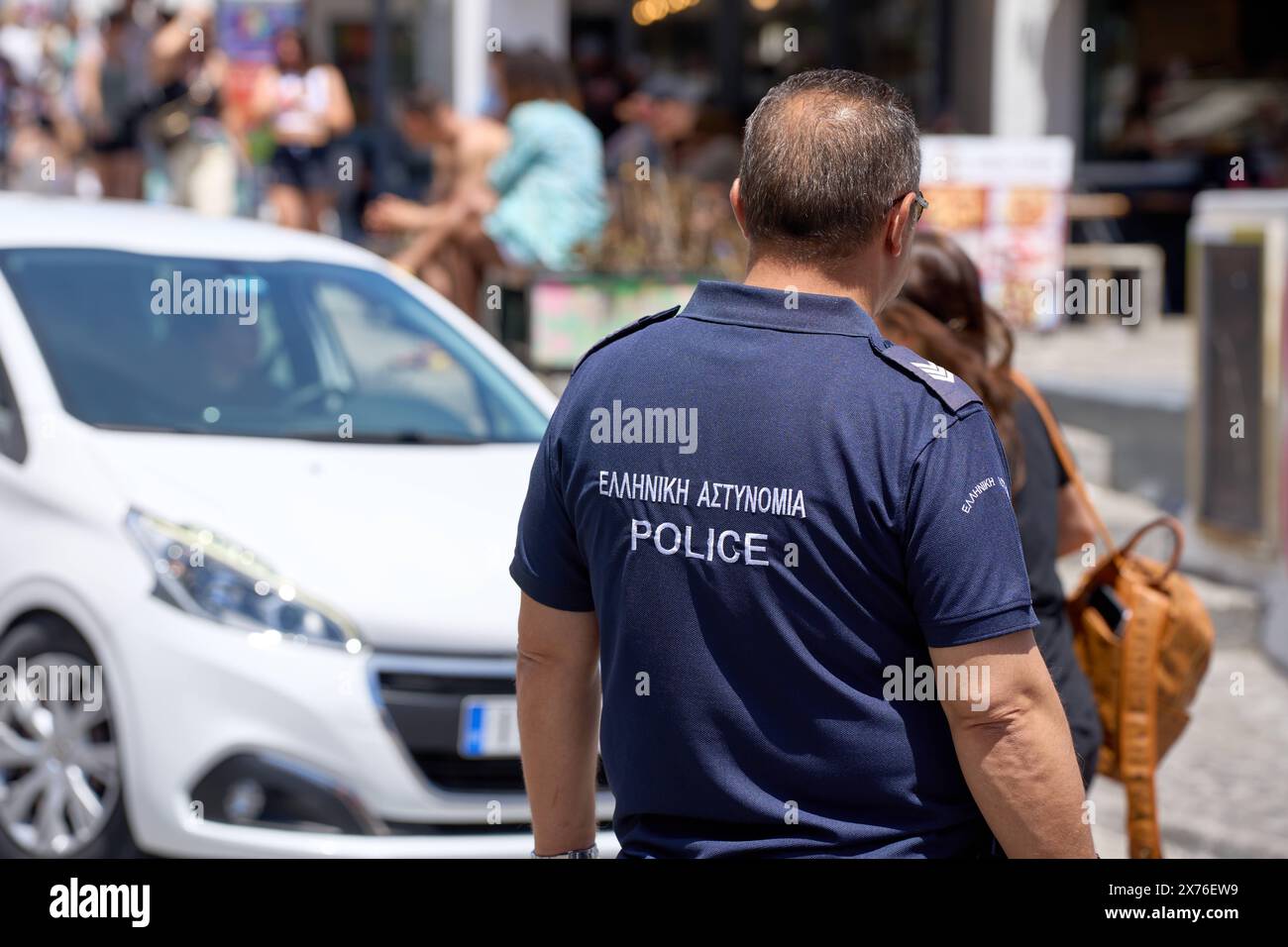 Thira, Santorini, Greece - May 8, 2024: Policeman in uniform of the ...