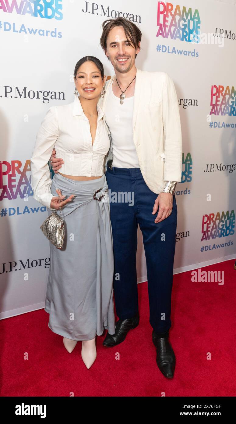 Eva Noblezada and Reeve Carney attend 90th Annual Drama League Awards ...