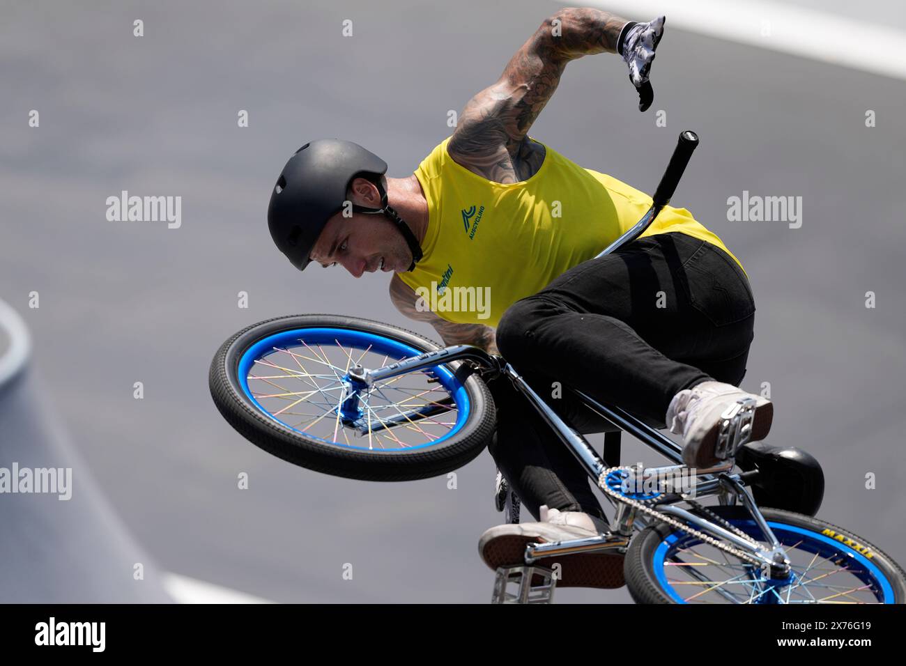Australia's Logan Martin competes in the Cycling BMX Freestyle Men's ...